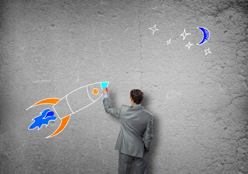 Flying rocket stock photo. Image of dream, freedom, achievement - 64056318