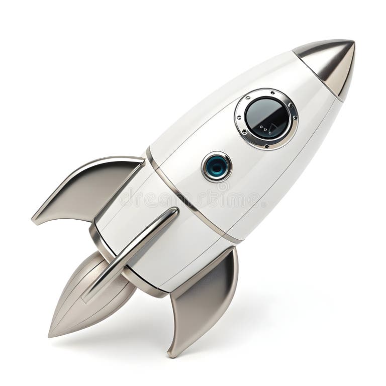 Flying rocket UI icon stock illustration. Illustration of element ...