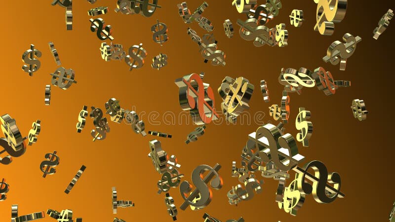 Rotating 3D Dollar Symbol in Green Screen Stock Footage - Video of ...