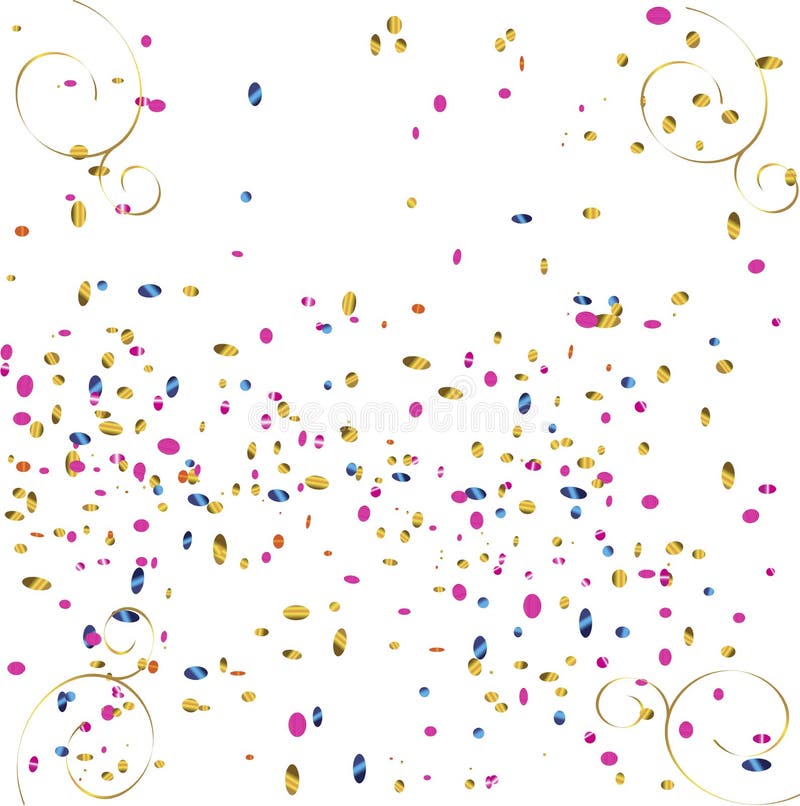 Flying Round Confetti, Christmas Background, Party Stock Vector ...