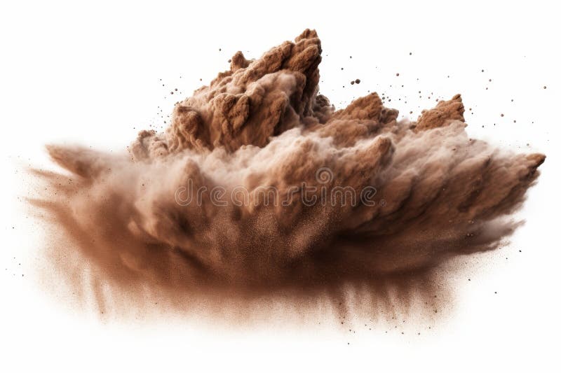 Small Sand Dust Cloud Flying Sandstorm Isolated White Background Stock ...