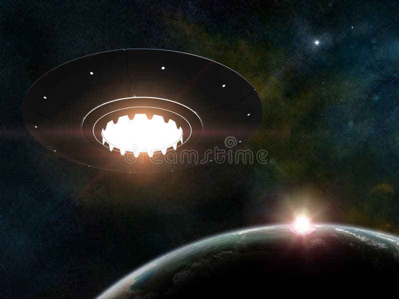 Flying saucer stock illustration. Illustration of spacecraft - 83615626