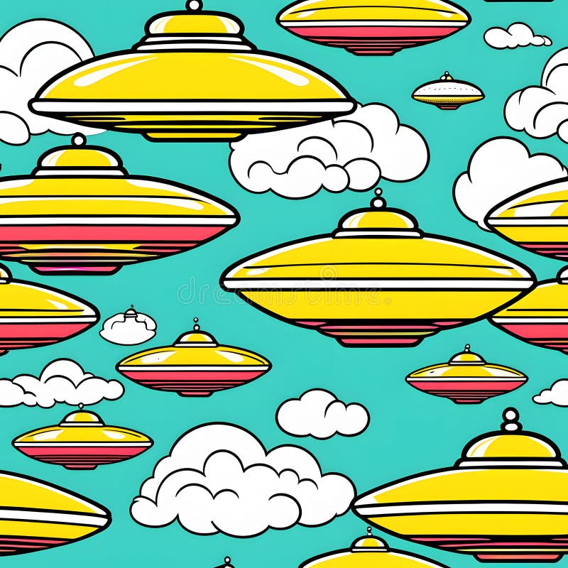 Flying Saucers, AI-generatet Stock Illustration - Illustration of ...