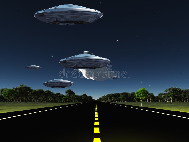 Highway to space stock illustration. Illustration of direction - 129560587