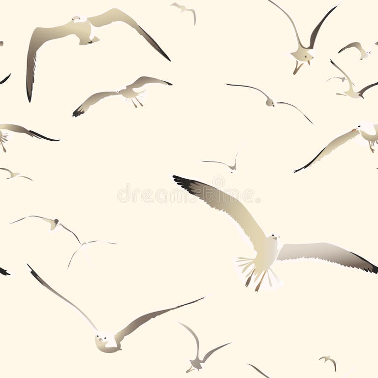Flying Seagulls Stock Illustrations – 6,657 Flying Seagulls Stock ...