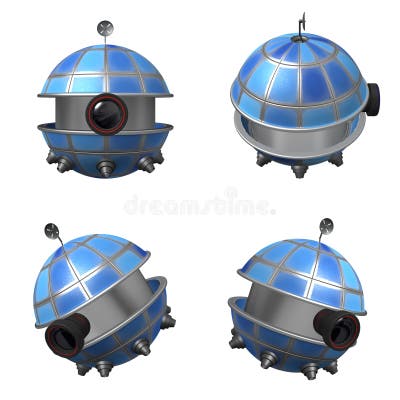 Flying Security Camera stock illustration. Illustration of flying ...