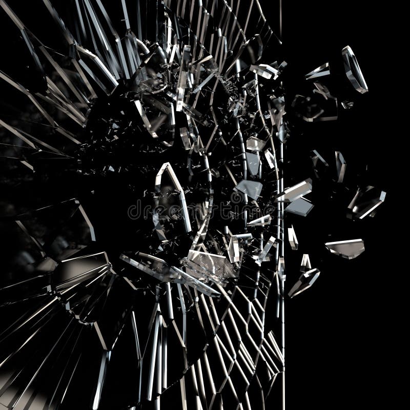 Flying Shards of glass stock illustration. Illustration of shard - 29923797
