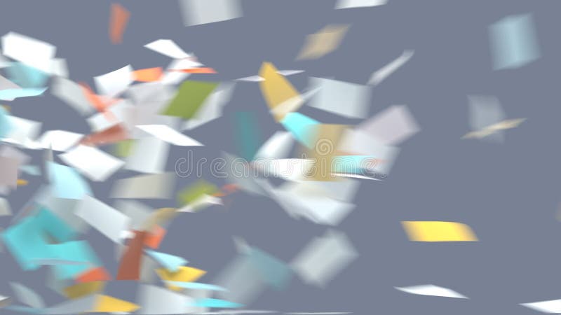 Flying Sheets of Colored Paper Stock Illustration - Illustration of ...