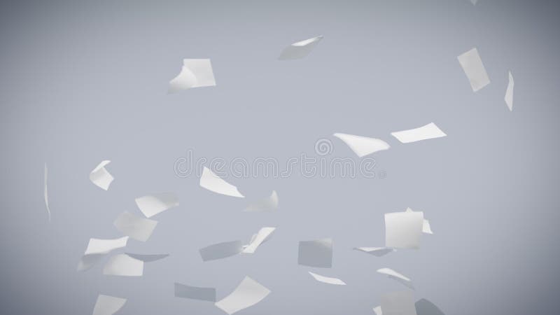Flying Sheets of White Paper Swirling in the Air in a Whirlwind Stock ...