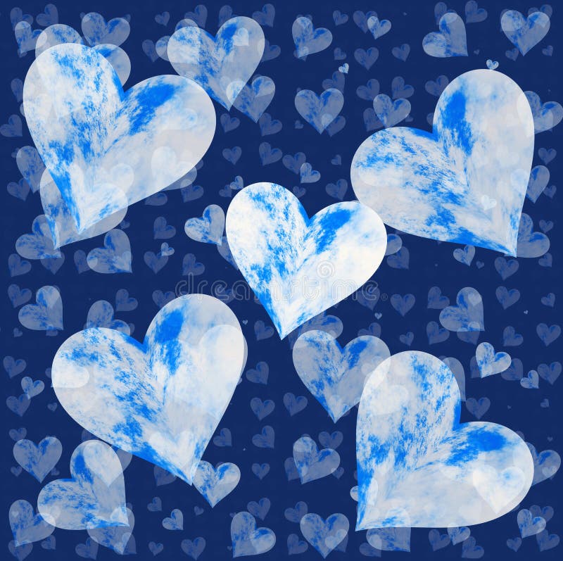 Flying Hearts on a Red Backgrounds Stock Illustration - Illustration of ...