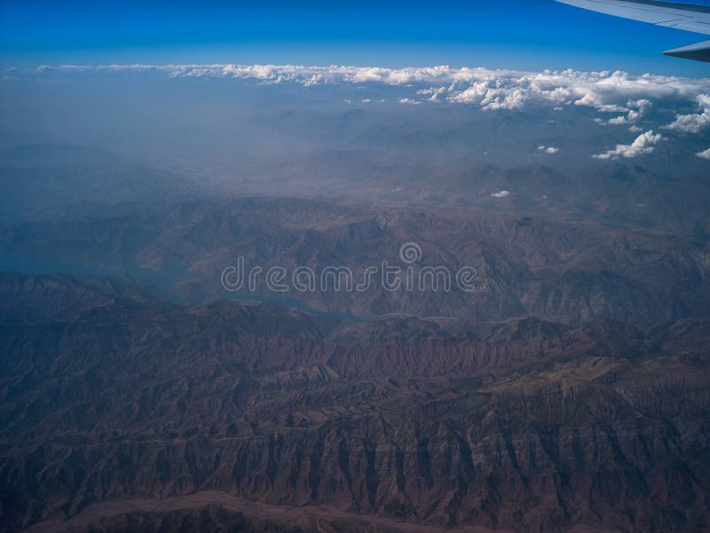 Flying on the Sky Over the Mountains Stock Image - Image of away ...