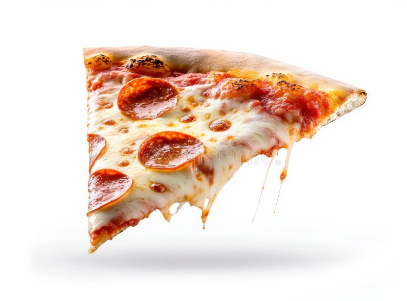 Flying slice of pizza stock illustration. Illustration of traditional ...