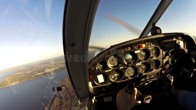 Flying Small Piston Propeller Plane Stock Footage - Video of cloud ...