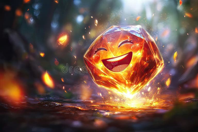 Flying Smiling Shining Diamond Illustration Generative AI Stock ...