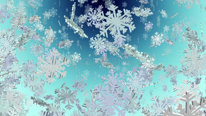 Flying snowflakes on blue stock footage. Video of clip - 56681190