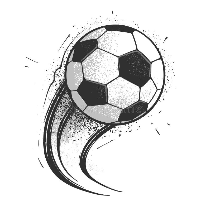 Flying Soccer Ball with Motion Trails and Grunge Effect for Dynamic ...