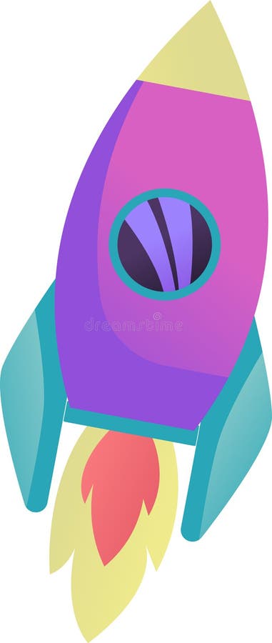 Flying Space Rocket Ship stock vector. Illustration of shuttle - 353253673