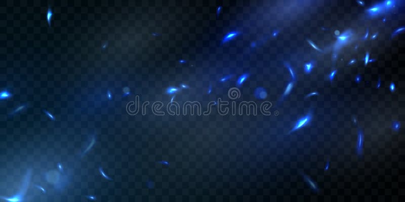 Flying Sparks Design Vector Illustration on Black Background Stock ...