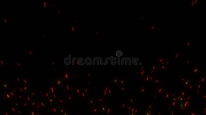 Flying Sparks from the Fire. Close-up of Red-hot Sparks of a Fire ...