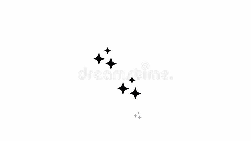 Flying Star Animation. Loop with Alpha Channel Stock Video - Video of ...