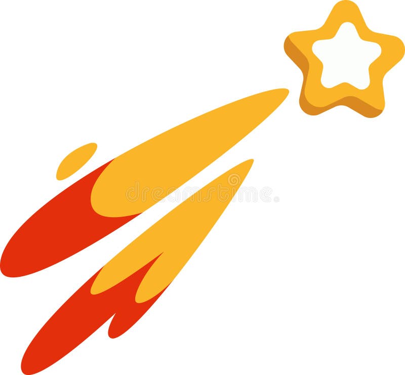 Flying Star in Cosmos stock illustration. Illustration of cosmos ...