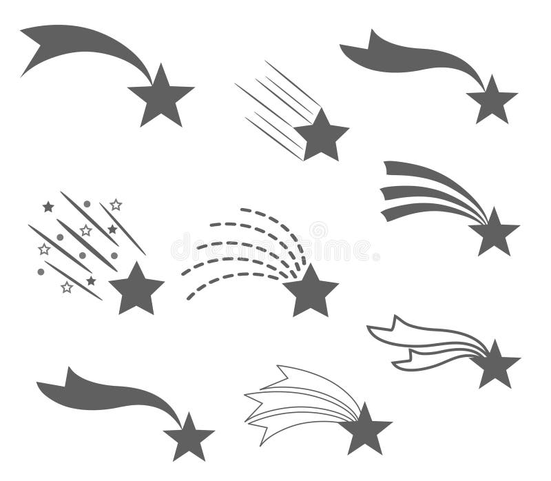Flying Star Icon Design Web, Stock Vector Illustration Stock Vector ...