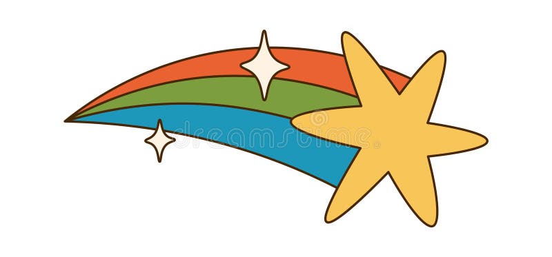 Flying Star Icon stock vector. Illustration of night - 276210902