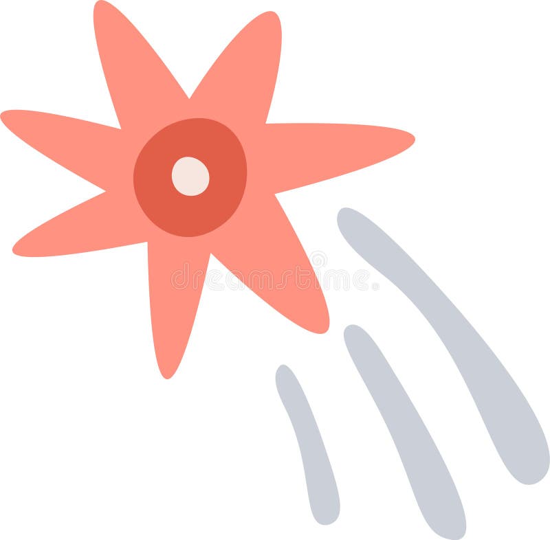 Flying Star Icon stock vector. Illustration of shape - 287562686