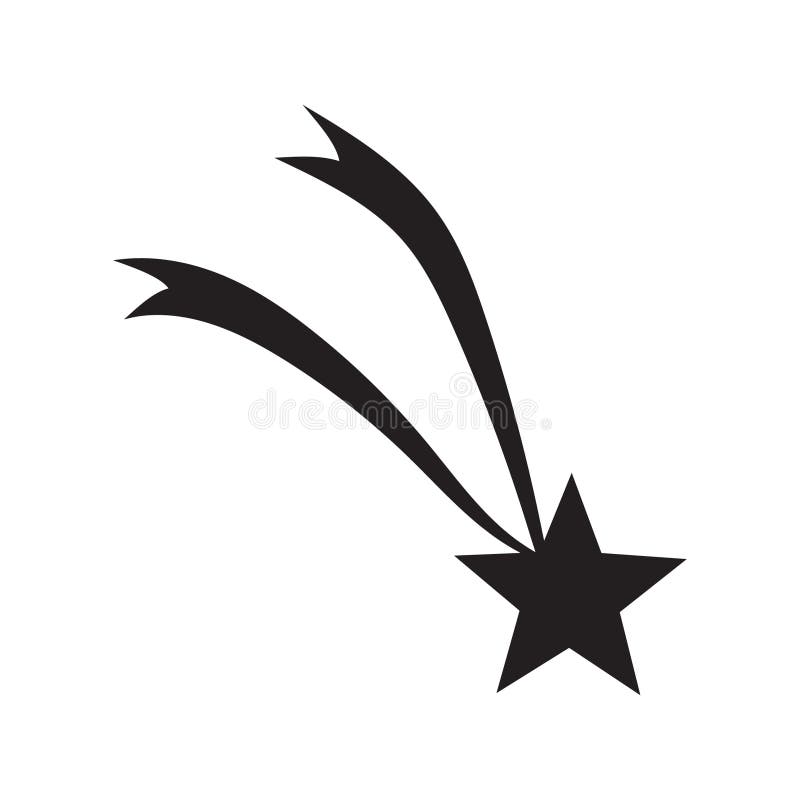 Flying star icon stock illustration. Illustration of black - 143144977