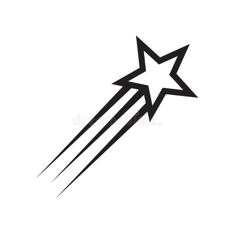 Flying star icon stock vector. Illustration of abstract - 138487176