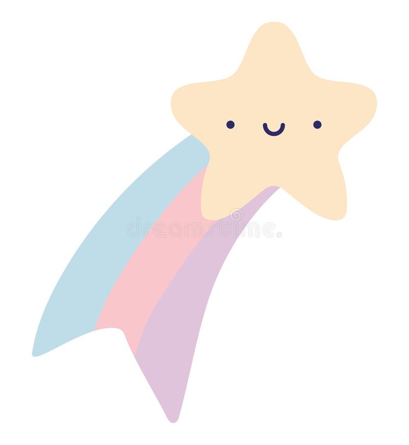 Flying star illustration stock vector. Illustration of isolated - 238743089