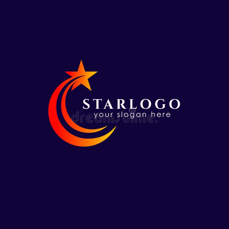 Flying Star Logo Design Stock Template. Star Vector Icon Stock Vector ...