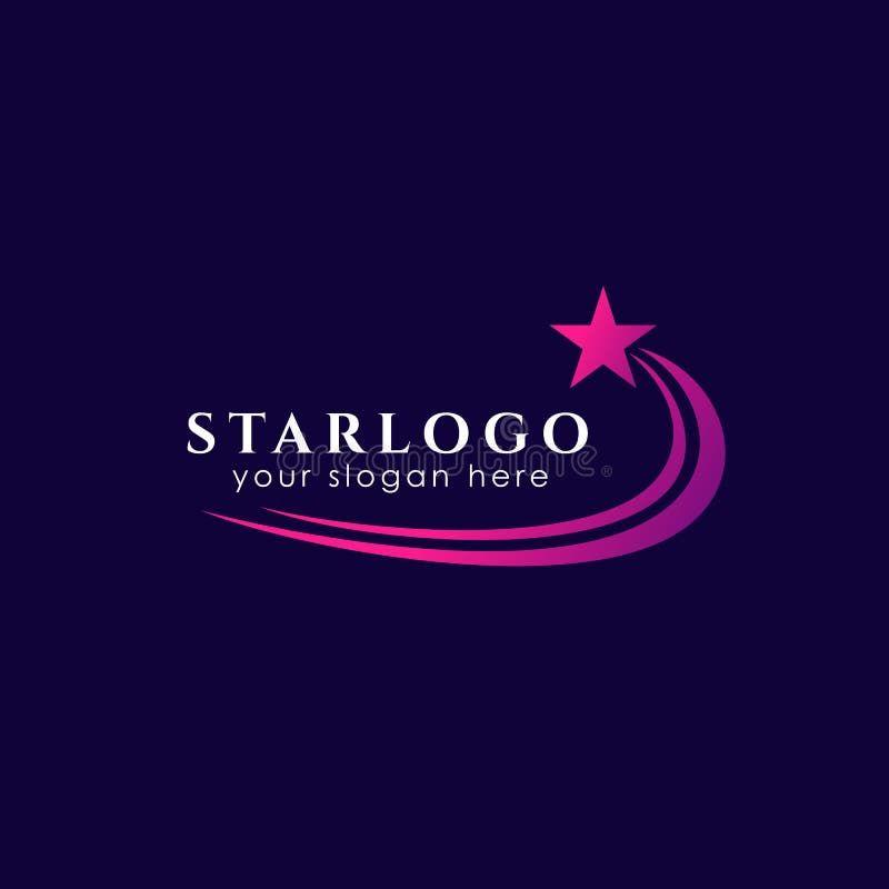 Flying Star Logo Design Stock Template. Star Vector Icon Stock Vector ...