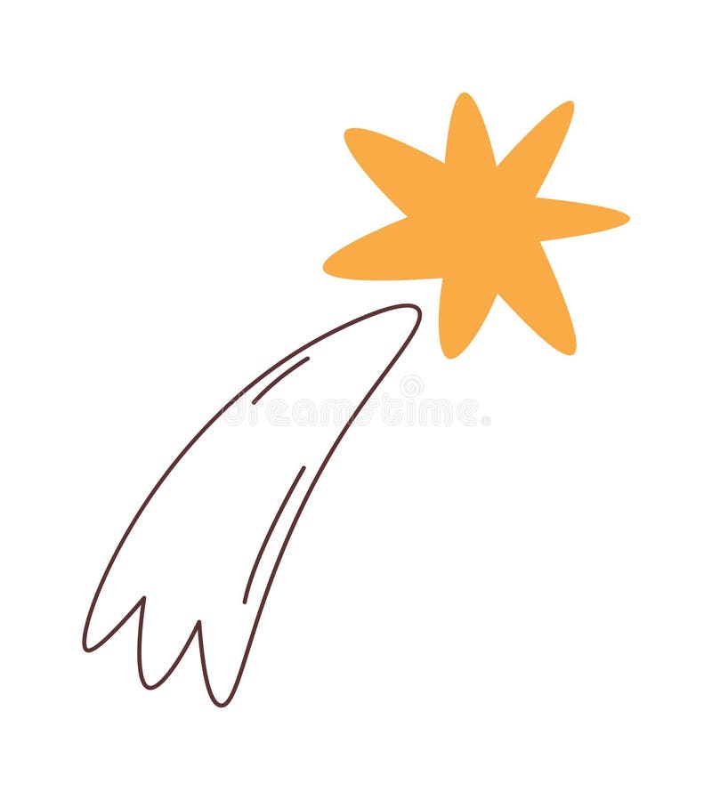 Flying Star Icon stock vector. Illustration of shape - 290250148