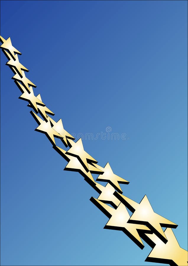 Diagonal Stars on Green Gradient Stock Illustration - Illustration of ...