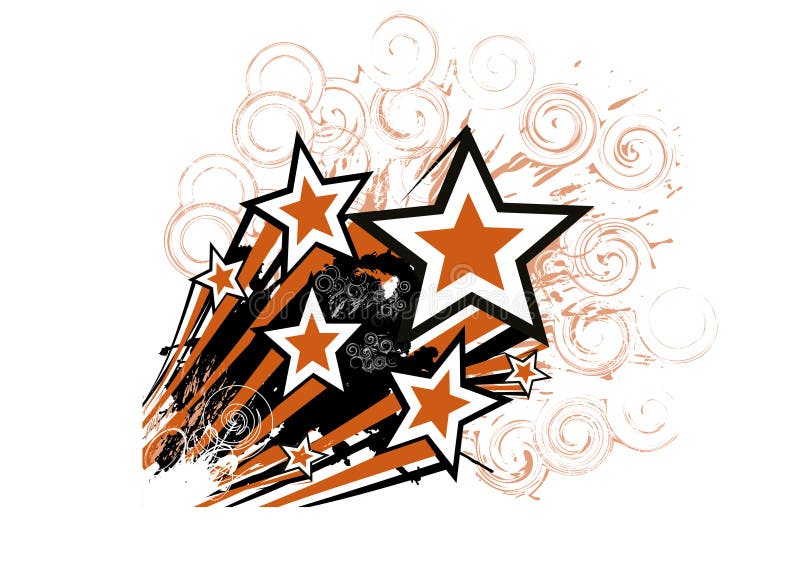 Flying stars stock vector. Illustration of spirals, night - 20350741