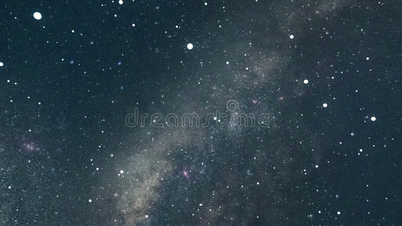 Flying through the Stars and Blue Nebula in Space. Galaxy Exploration ...