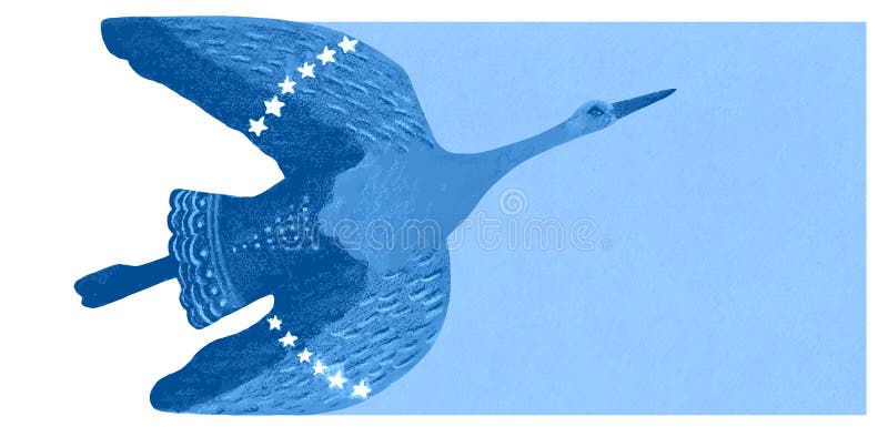 Flying Stork. Peace Symbol, No War Concept. Vector on White Background ...