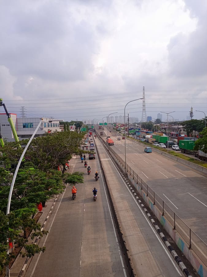Flying Street on the Priok City Stock Image - Image of xity, city ...