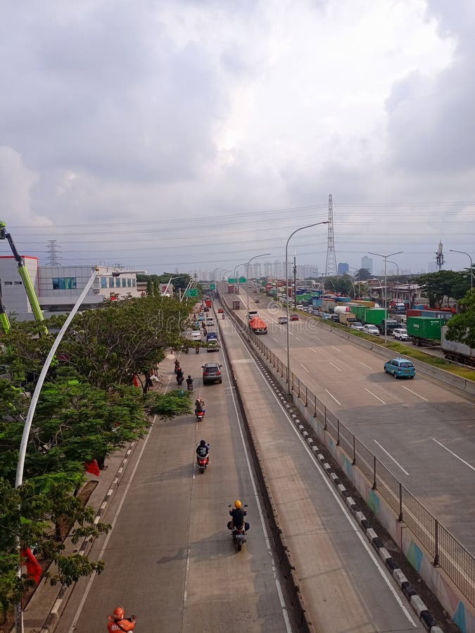 Flying Street on Priok City Stock Image - Image of transport, highway ...