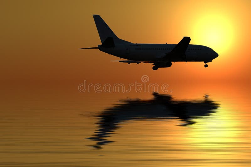 Flying in the sunset stock photo. Image of rise, blue - 1570724