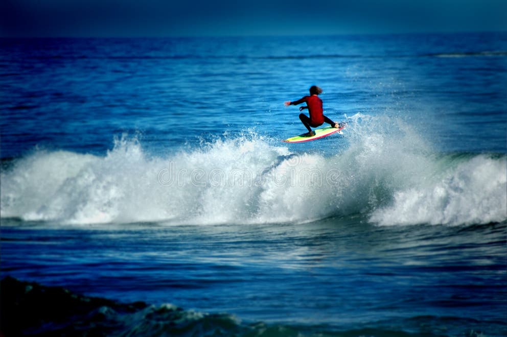 Flying Surfer Grunge stock photo. Image of soar, accomplish - 4412974