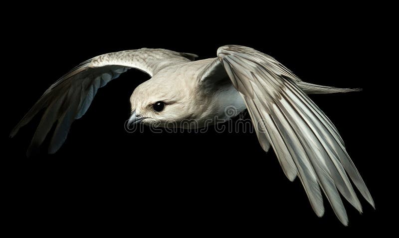 A Flying Swift on Black Background Stock Image - Image of turn, flying ...