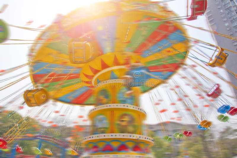 Flying swing in park stock image. Image of enjoy, family - 39511729