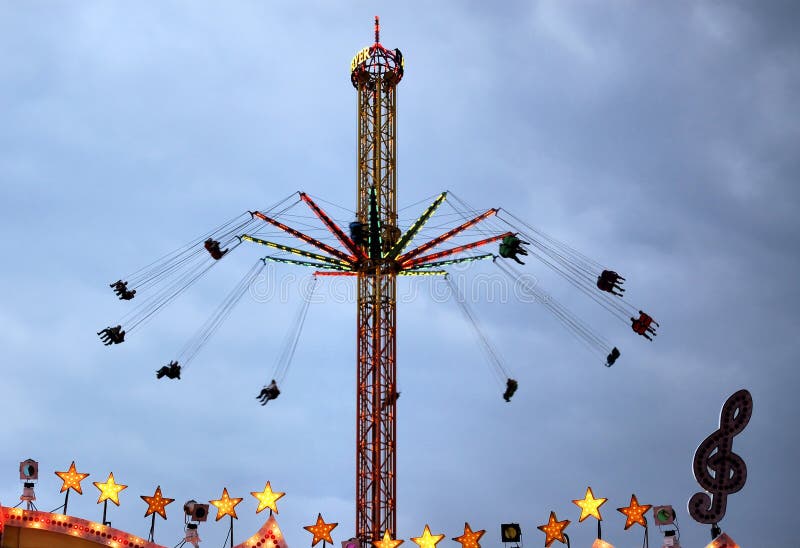 Flying Swings Ride stock image. Image of excitement, ride - 4990197