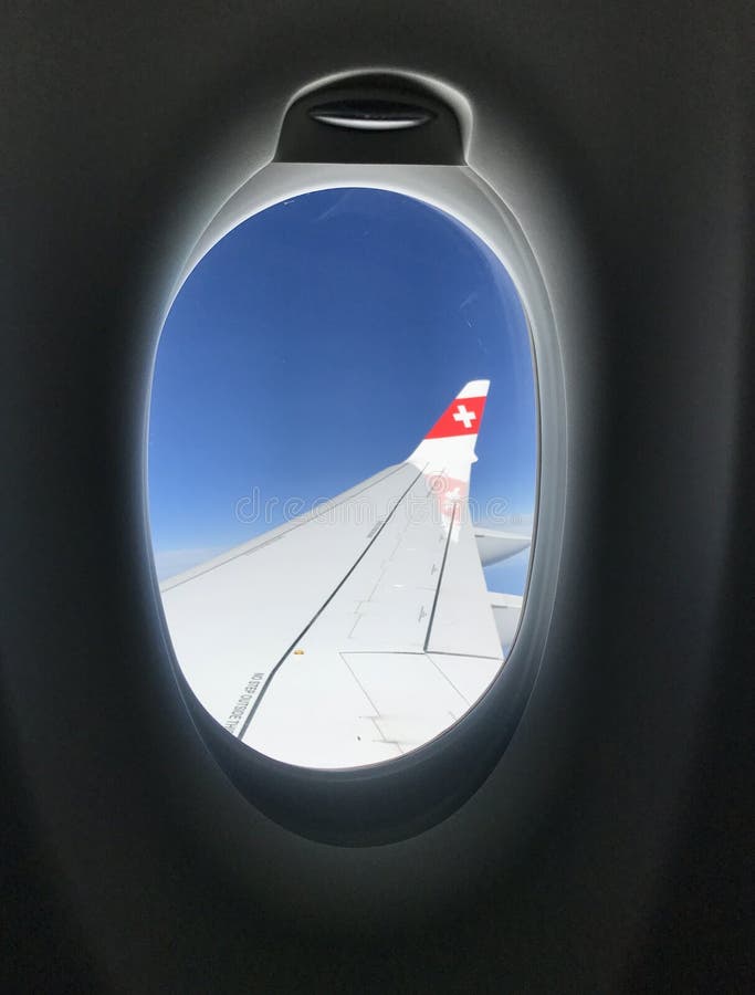 Flying with Swiss, View by the Window Editorial Stock Photo - Image of ...