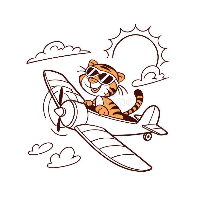 Flying Tiger Cub in Troubled State Stock Image - Illustration of action ...