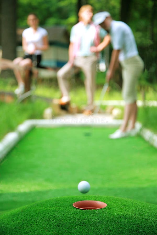 Golf Tee Flying after Impact Stock Photo - Image of competition, power ...