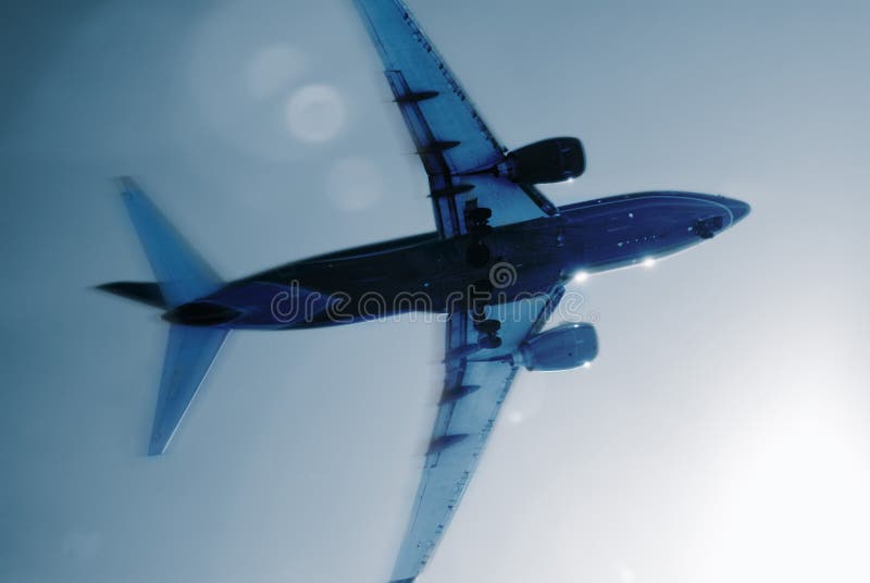 Flying To Sunny Destination Stock Photo - Image of stratosphere ...