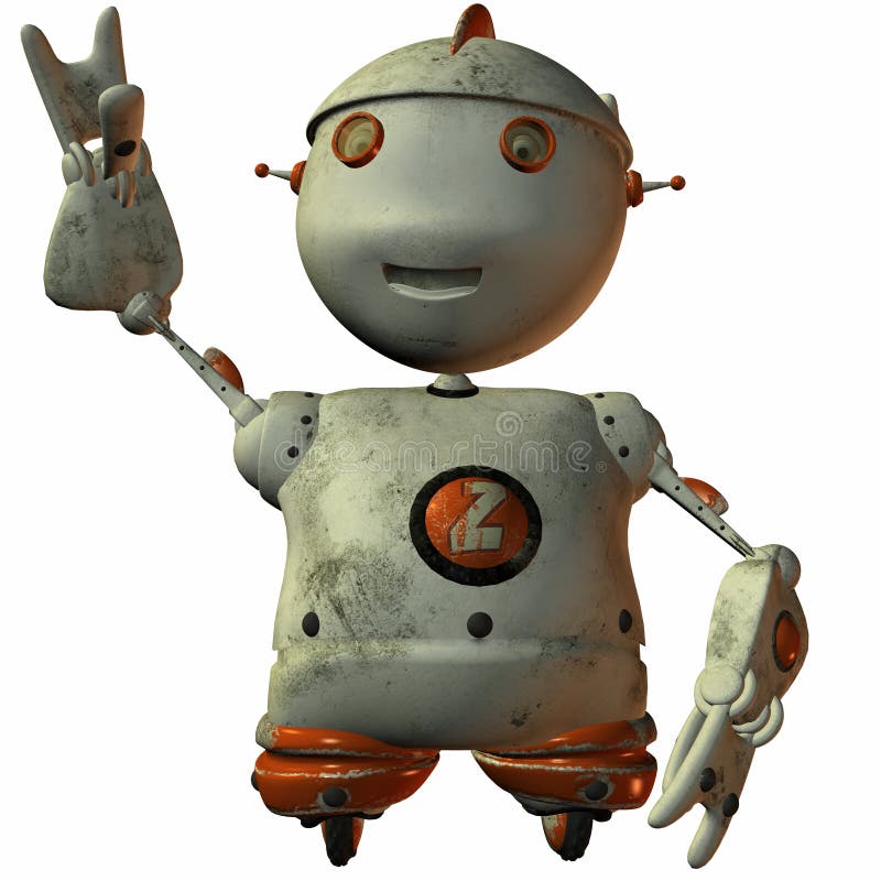 Flying Toon Robot stock illustration. Illustration of fantasy - 6725583